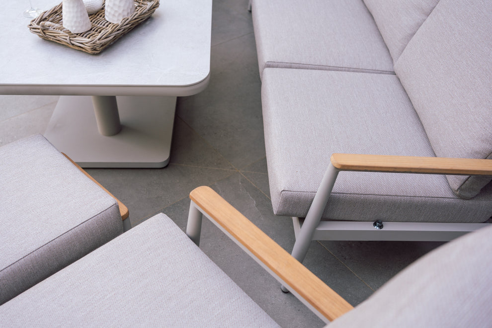 Aluminium & Teak Height Adjustable & Extending Lounge Set – Innovators ...